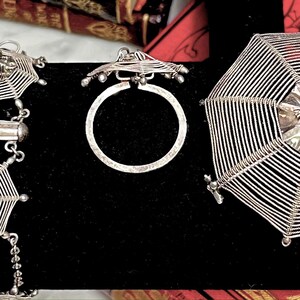 Antique Late 1800s Victorian Spiderweb Jewelry Suite, Sterling Silver ...