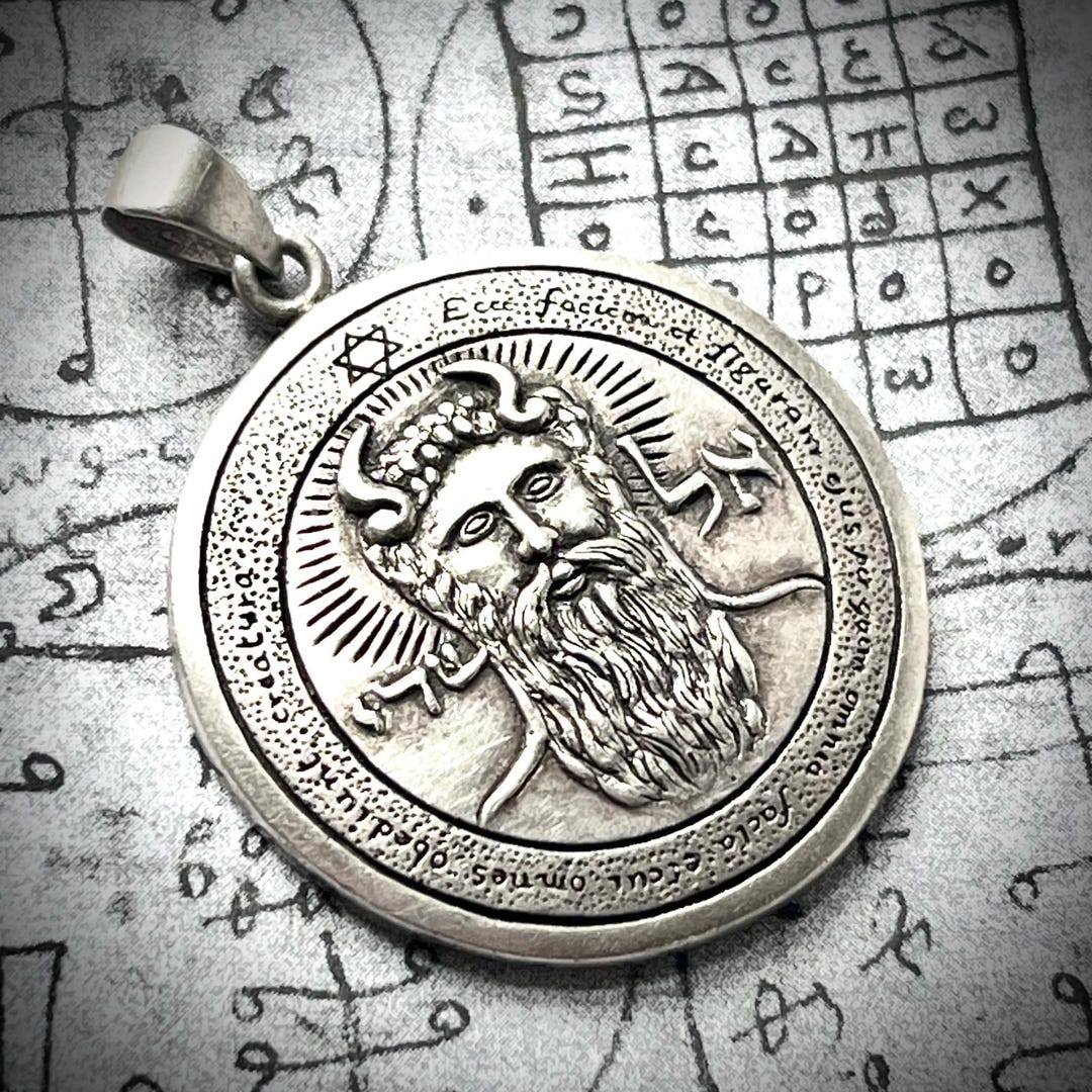 Sterling Silver First Pentacle of the Sun Solomon Seal Pendant ...