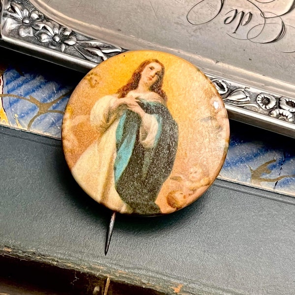 Virgin Mary Pin - Etsy