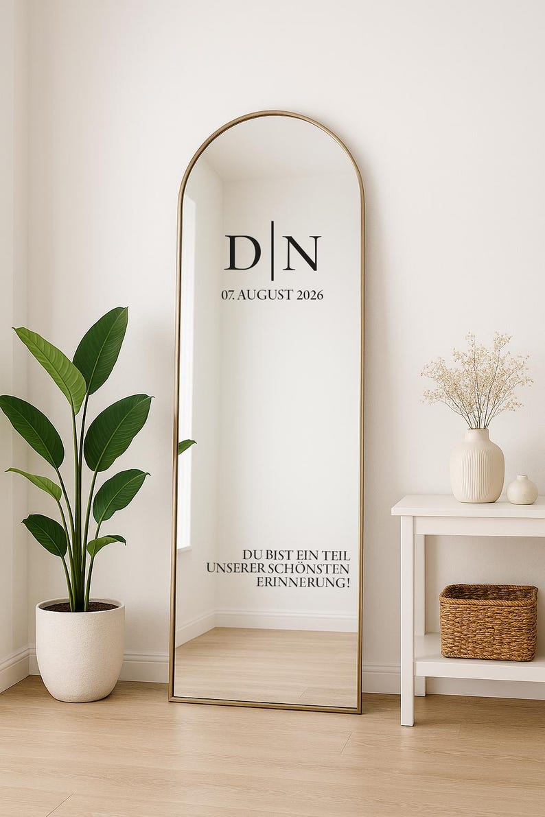 Personalized Wedding Welcome Sign | Custom Mirror Vinyl Sticker ...