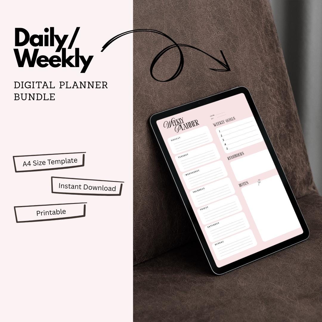 Editable Canva Planner Template Daily and Weekly Printable Planner ...