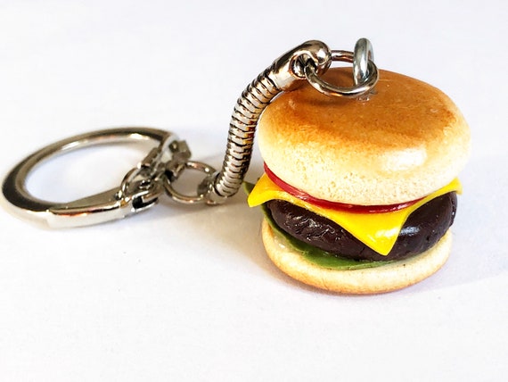 Little Mac Cheeseburger Burger Keychain Bag Charm Polymer | Etsy