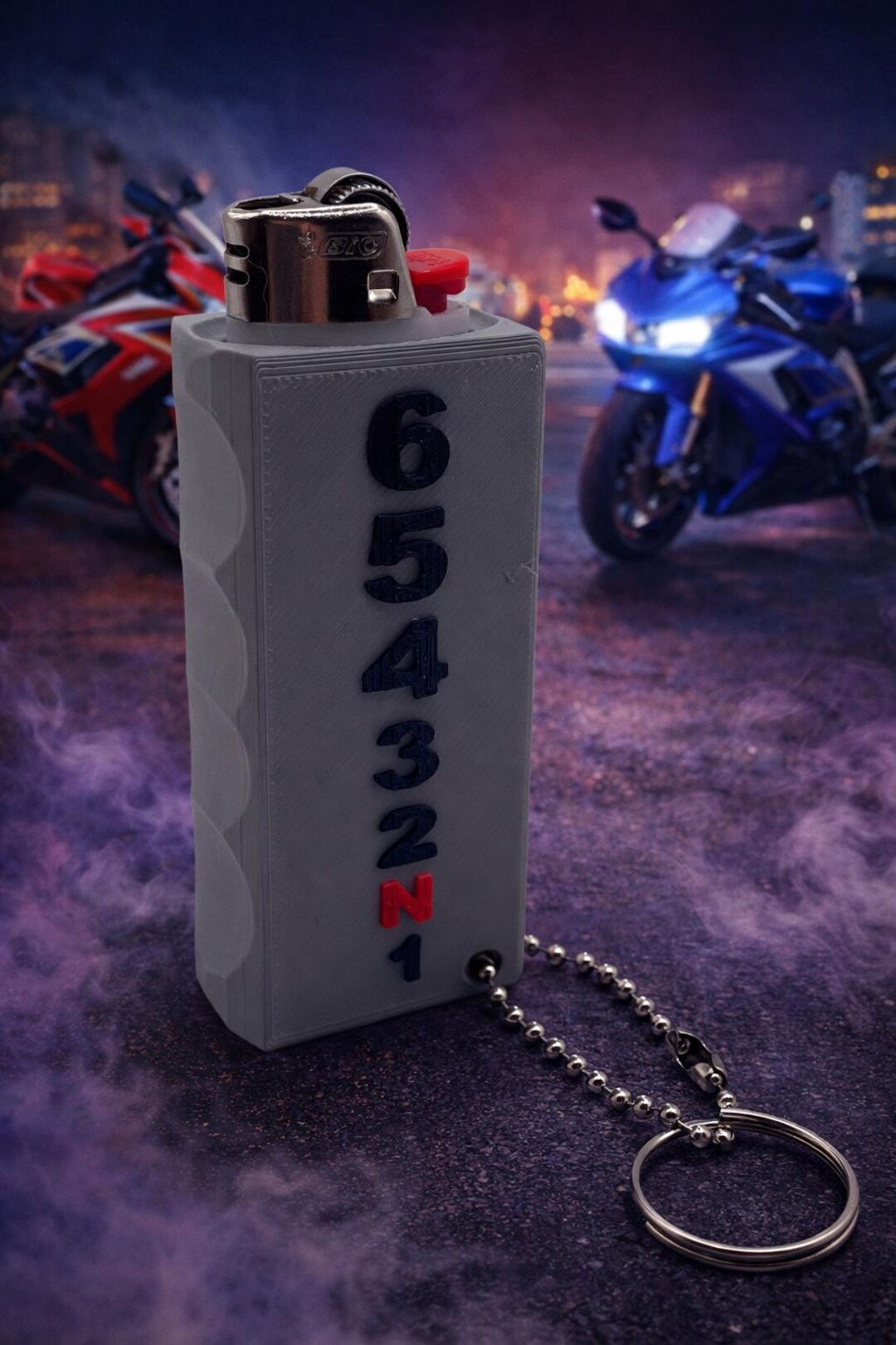 Motorcycle Gearing 3D Printed Lighter Case W/ Key Chain - Etsy