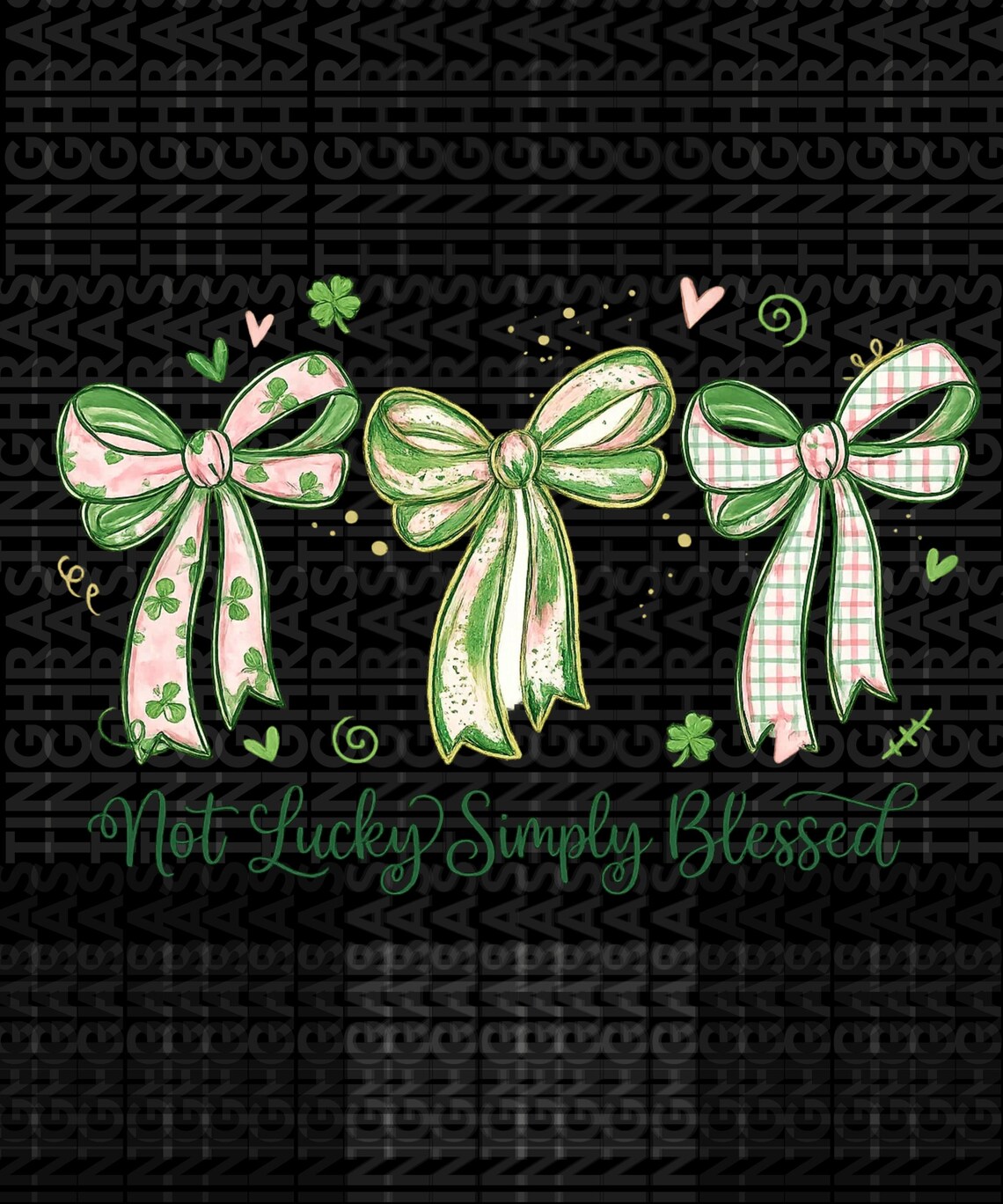 Not Lucky Simply Blessed St Patrick's Day PNG, Retro Shamrock (digital ...