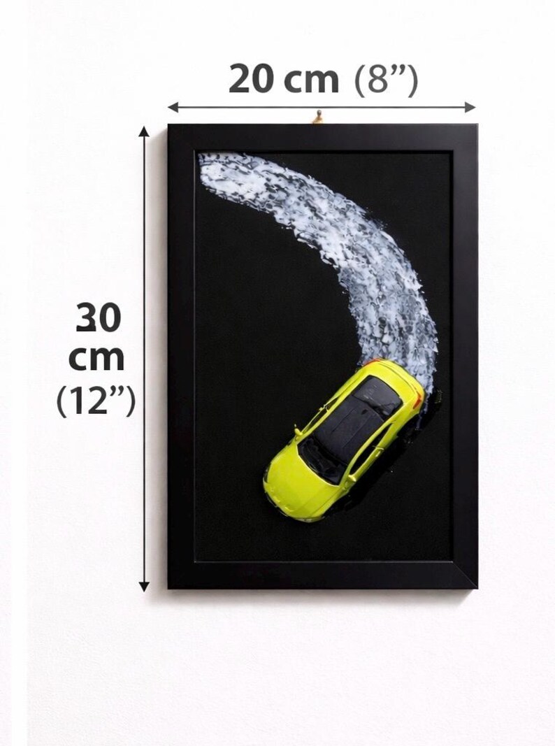 3D Epoxy Model Car Wall Art, Handmade Automotive Decor - Etsy