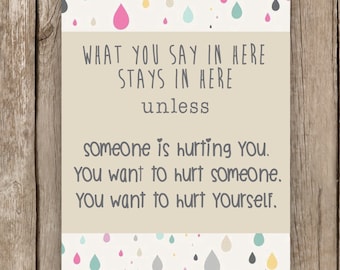 What You Say in Here Stays in Here Confidentiality School Counselor ...