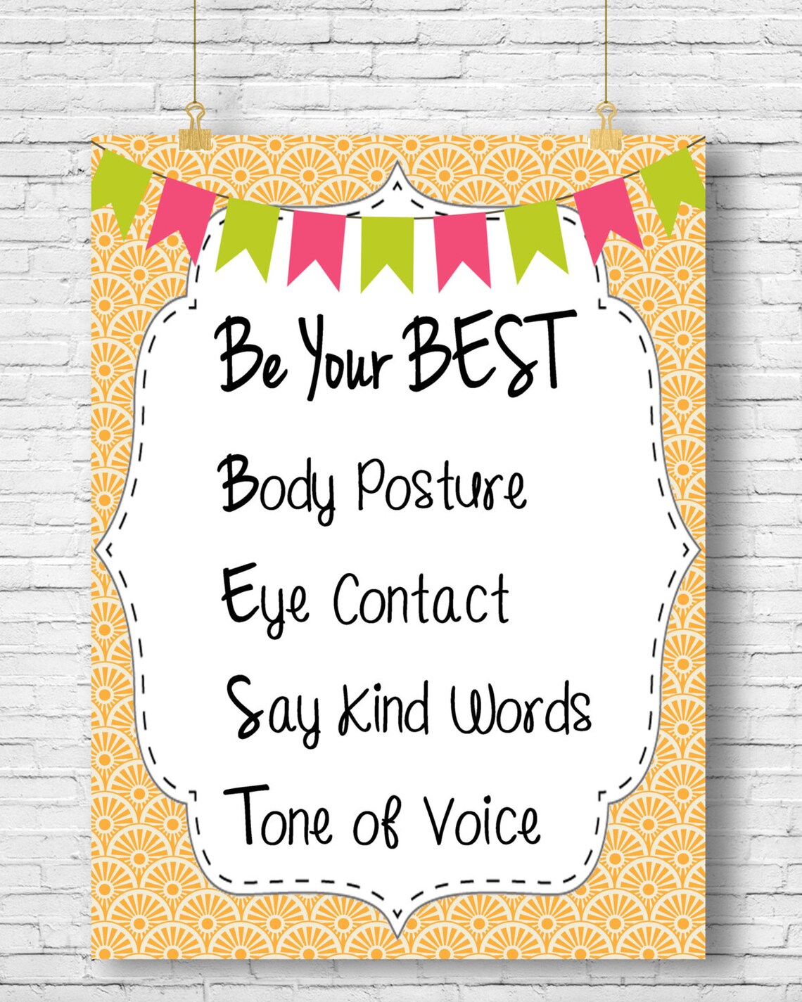 Be Your Best Classroom Counseling Office Poster Teacher Printable ...
