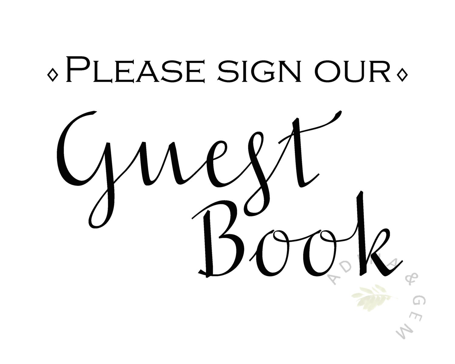 Please Sign Our Guest Book Digital Print Wedding Guestbook Guests ...
