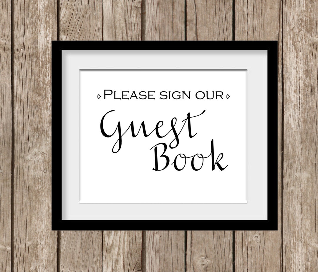 Please Sign Our Guest Book Digital Print Wedding Guestbook Guests ...