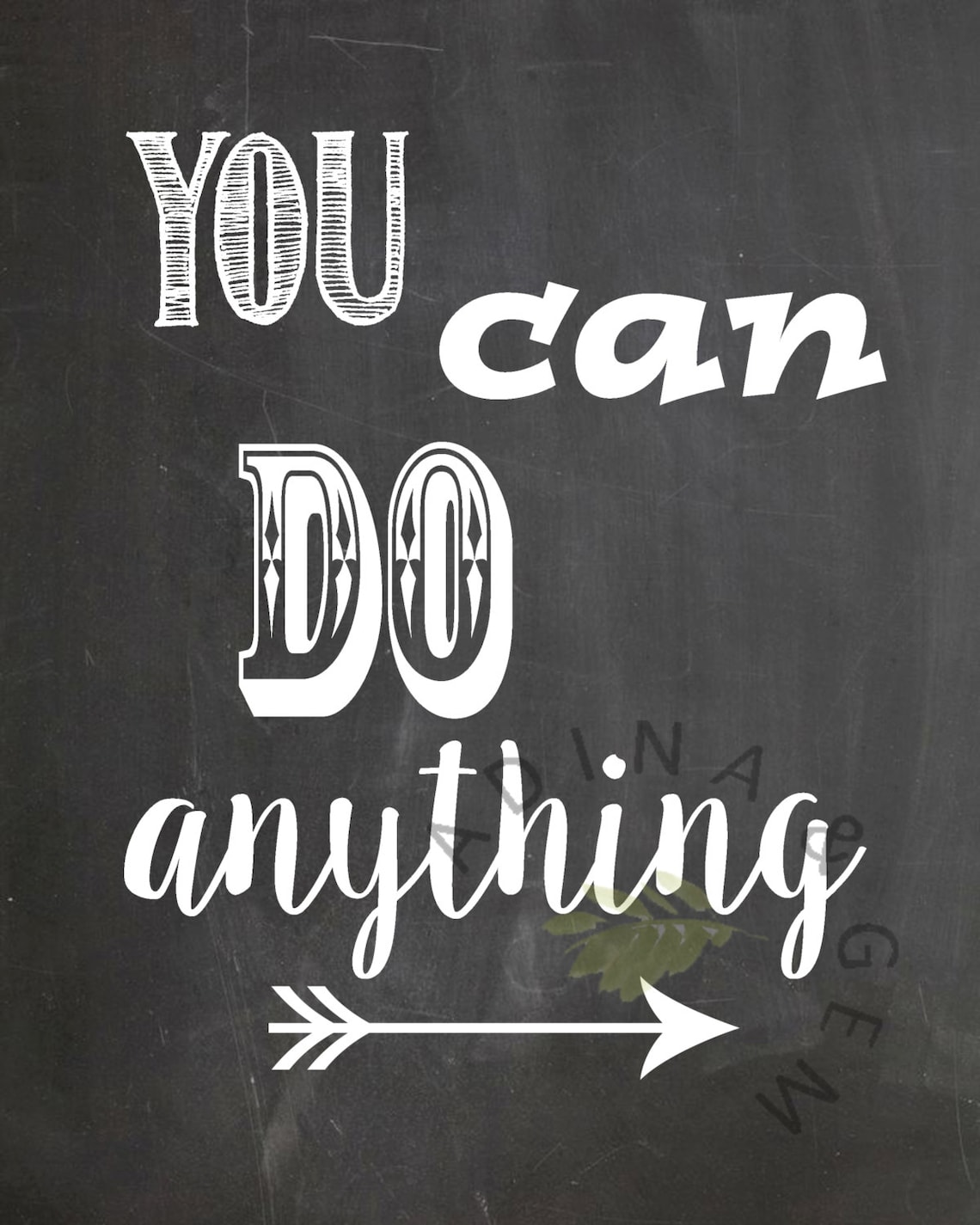 You Can Do Anything Poster Printable Positive Affirmation - Etsy