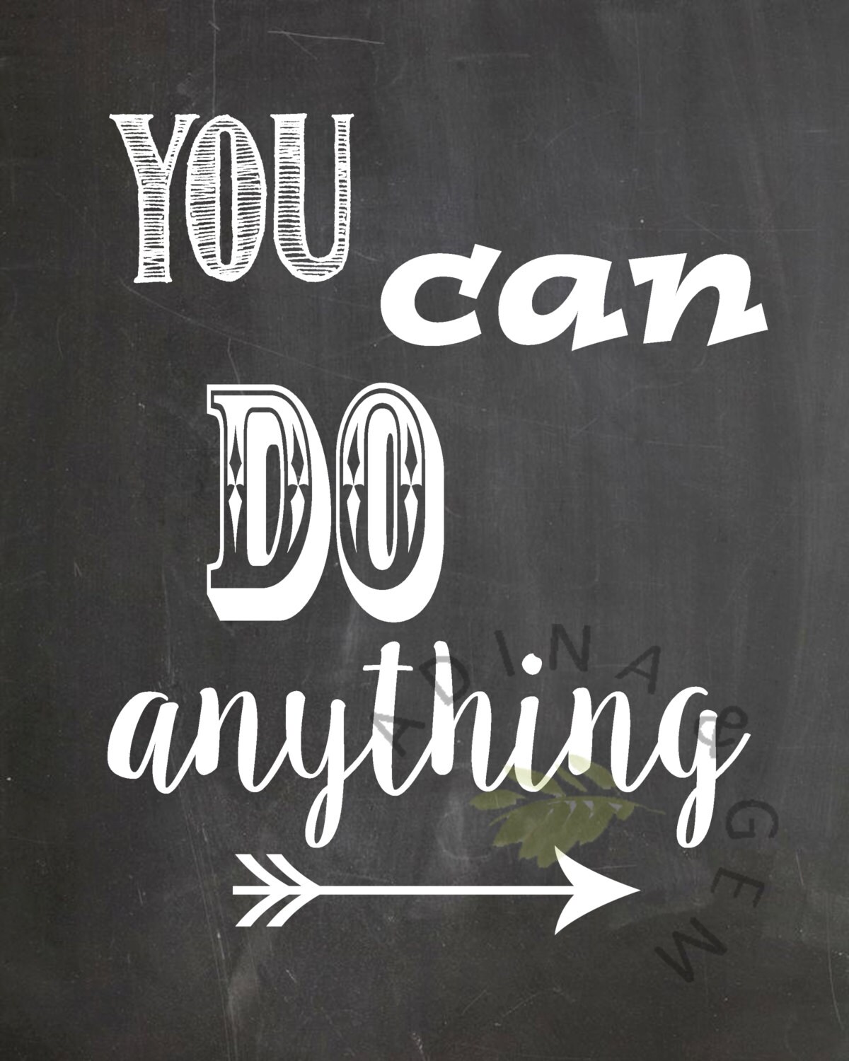 You Can Do Anything Poster Printable Positive Affirmation Thinking ...