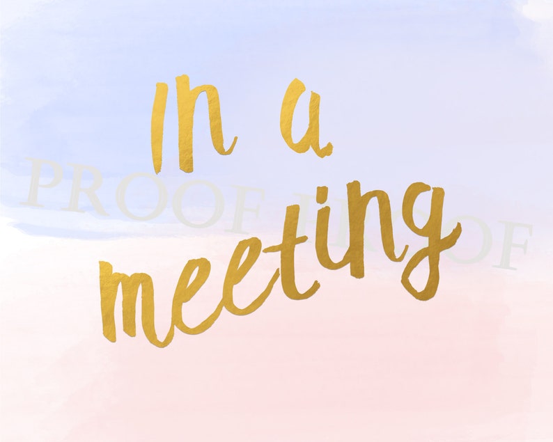 In A Meeting Sign // Printable // Business Office // Beach Theme ...