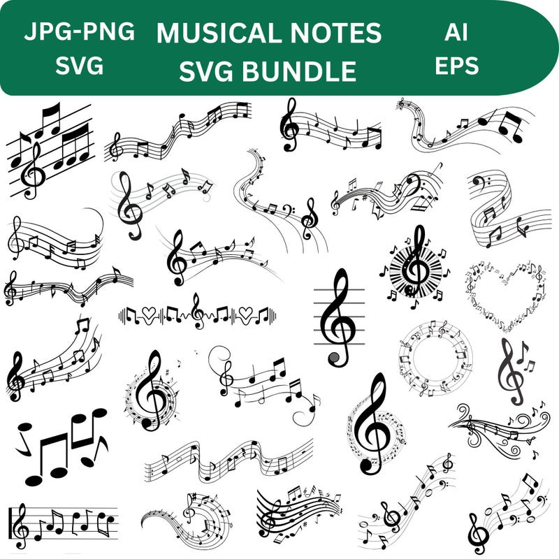 Musical Staff Svg - Etsy