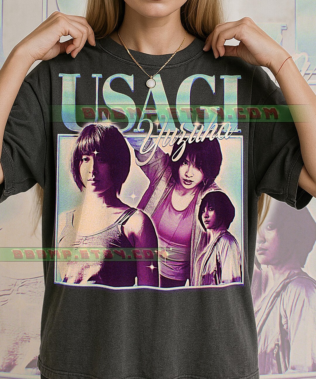 Yuzuha Usagi T-shirt, Vintage TV Character Action Heroine Star ...