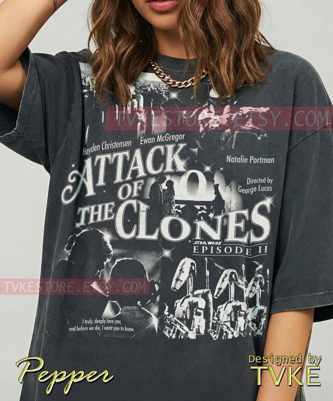 Attack of the Clones Comfort Colors® Tshirt, Anakin Padme Tees, Obi-wan ...