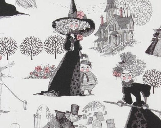 44" X 42" MEET THE GHASTLIES Haunted House Cotton Quilting Fabric ...