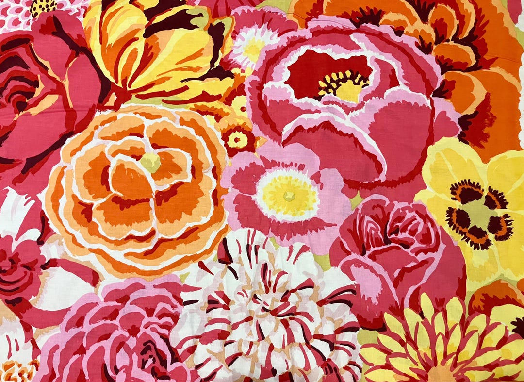 Kaffe Fassett Bekah Floral Cotton Quilting Fabric: Philip Jacobs Orange ...