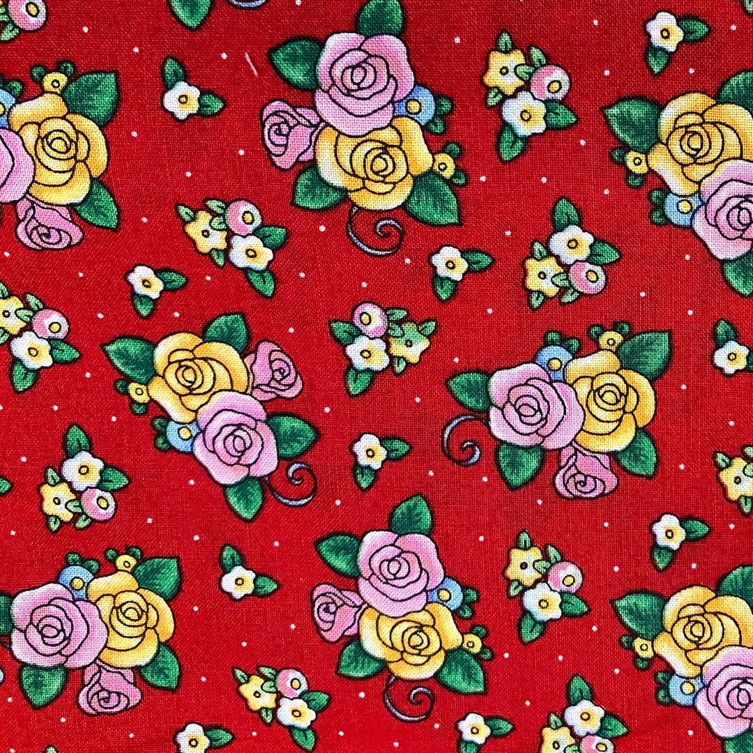 2004 LOVE VALENTINES Fabric Mary Engelbreit Cotton Quilt Valentine Red ...