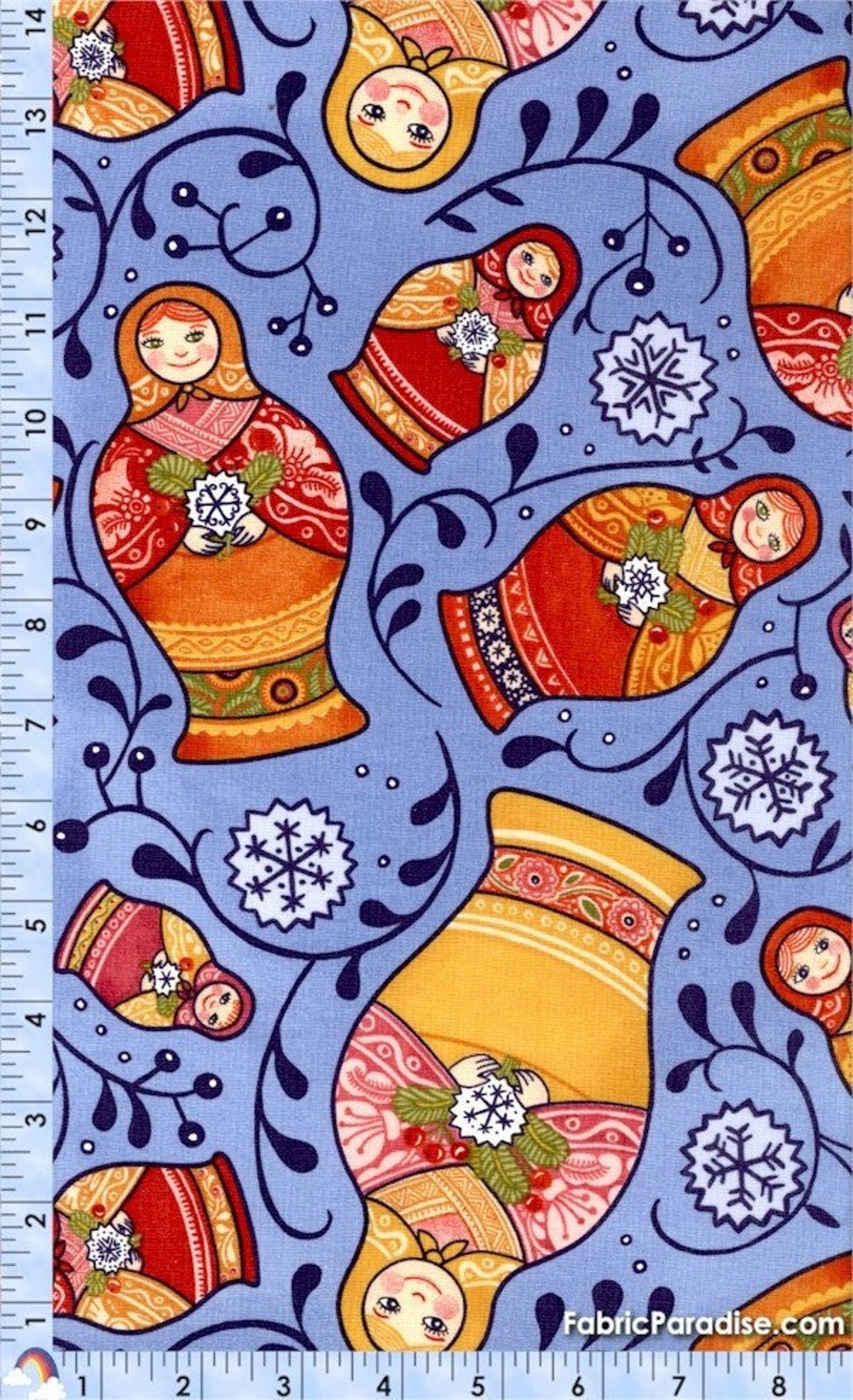 Retired 2014 KALINKA MATRYOSHKA Russian Nesting DOLLS Tossed Blue Julie ...