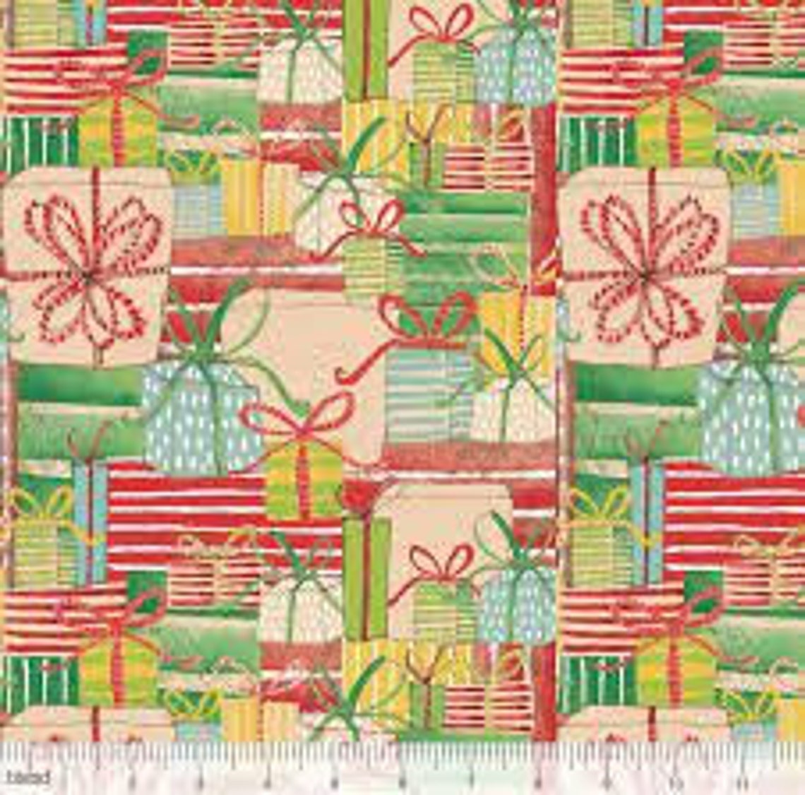 Cori Dantini Christmas Fabric: Wrapped Presents Joy and Wonder (out of ...