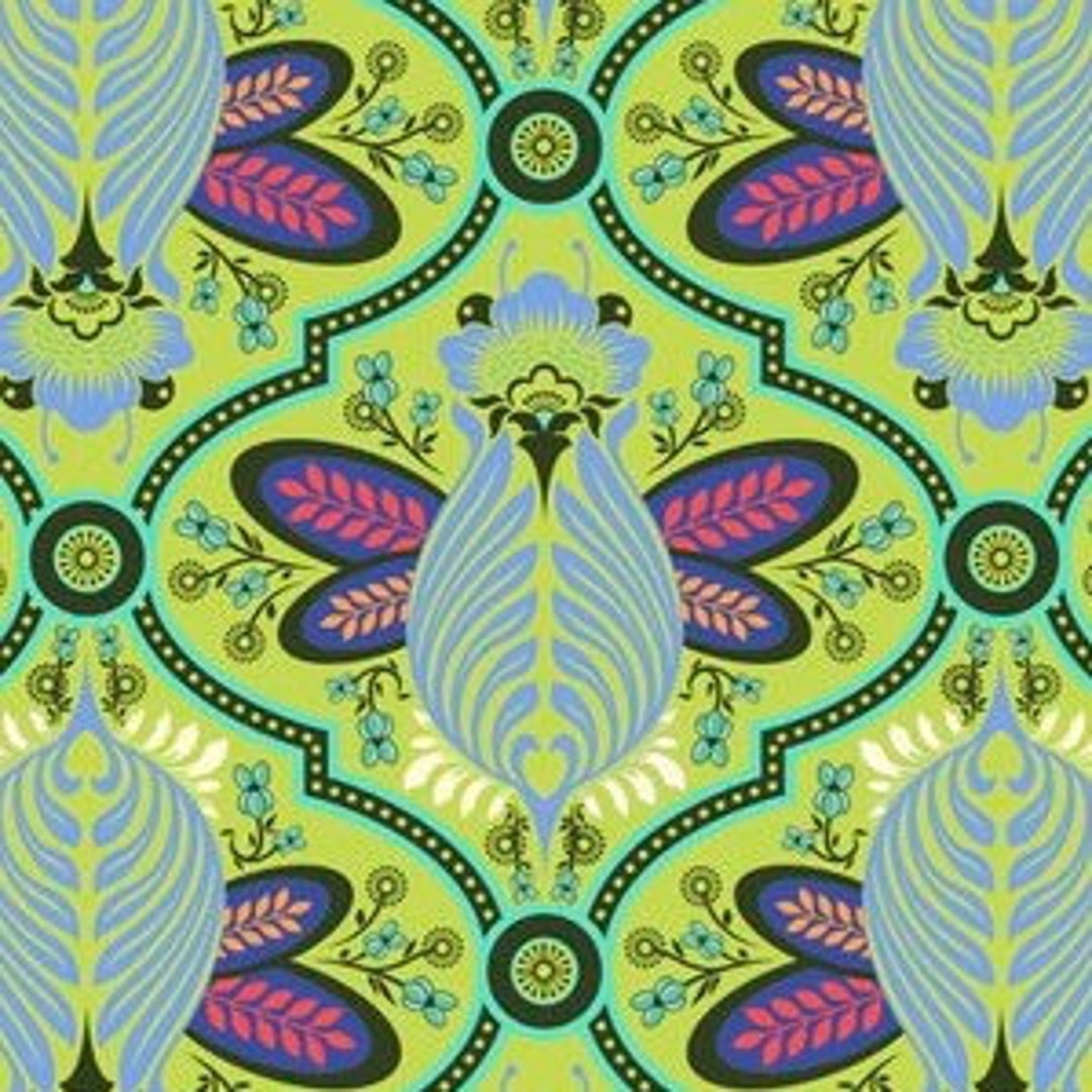 Retired Tula Pink BUMBLE BEE Agave Cotton Quilting Fabric Fat Quarter ...