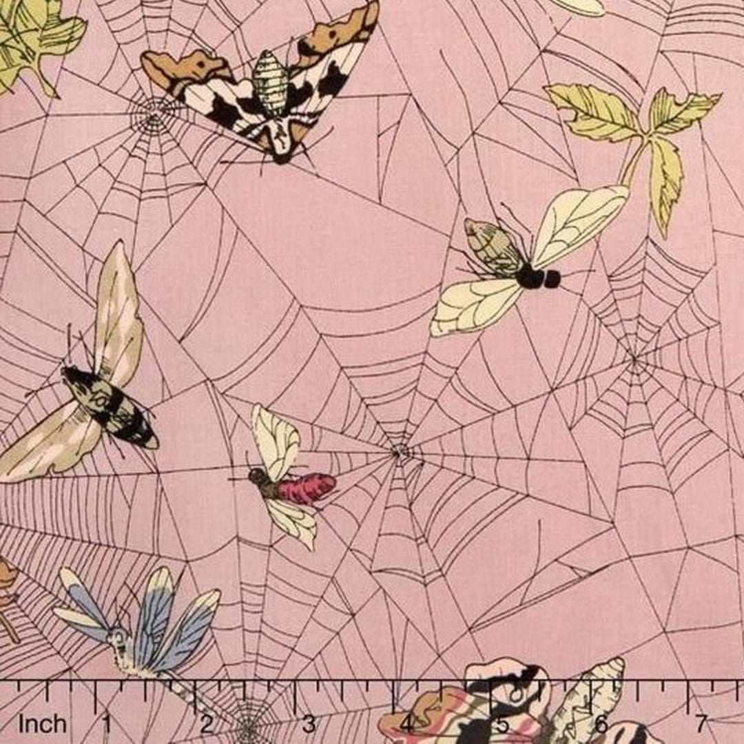 Retired GHASTLIE WEB Fabric Quilting Cotton the Ghastlies Alexander ...