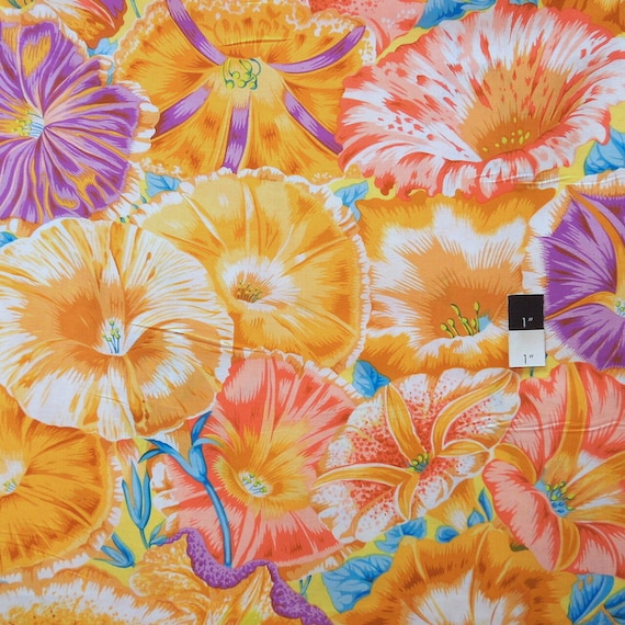 Retired Philip Jacobs MOON FLOWER Yellow Cotton Quilting - Etsy