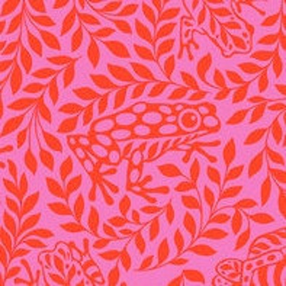 Retired Tula Pink RIBBIT Spotted FROG Monkey Wrench Cotton | Etsy