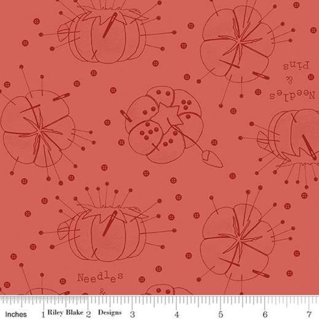 Tonal PIN CUSHION Tomato Linework Best of She Who Sews J. Wecker Frisch ...