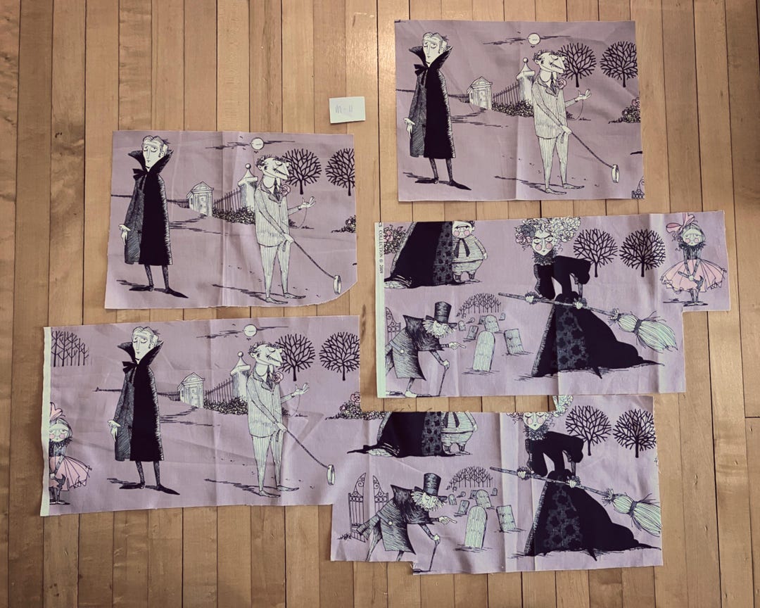 Retired 2009 MEET THE GHASTLIES Fabric Scrap Alexander Henry Cordelia ...