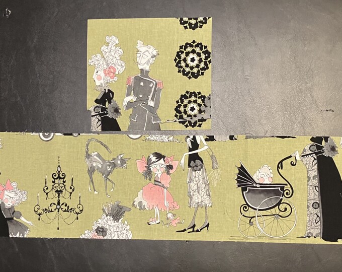 6" X 42" GHASTLIE REUNION Fabric Scrap Alexander Henry Ghastlies Mold ...