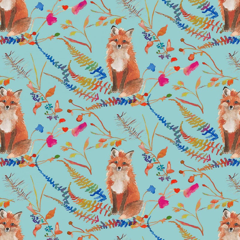 Fox Fabric - Etsy