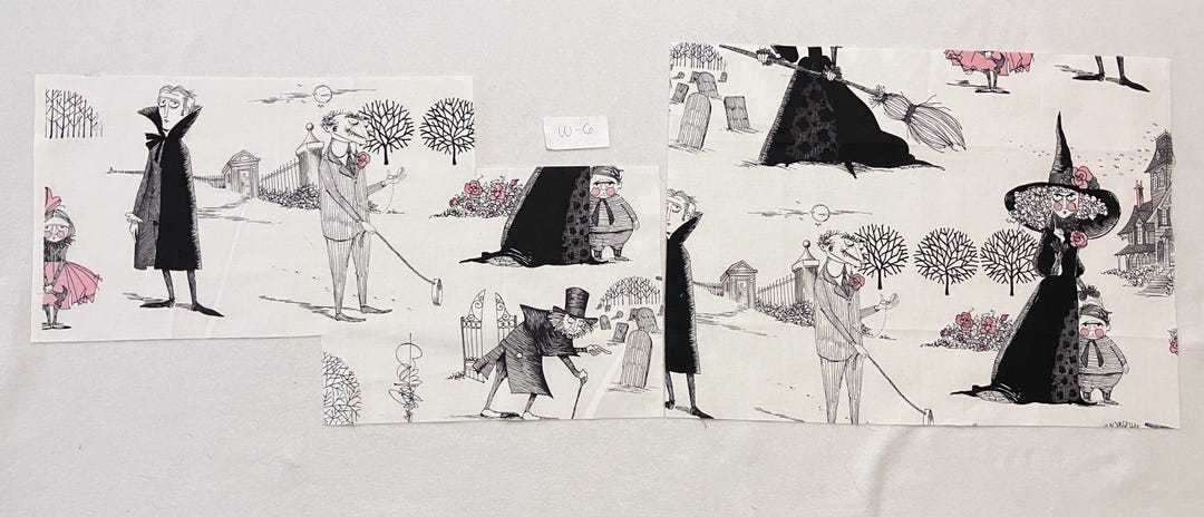 Retired 2009 Meet THE GHASTLIES Fabric Scraps Alexander Henry Mathilde ...