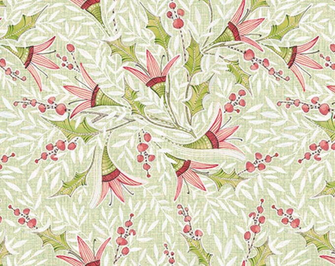 Holly Jolly Christmas Cotton Quilt Fabric - Cori Dantini Berry Blooms ...