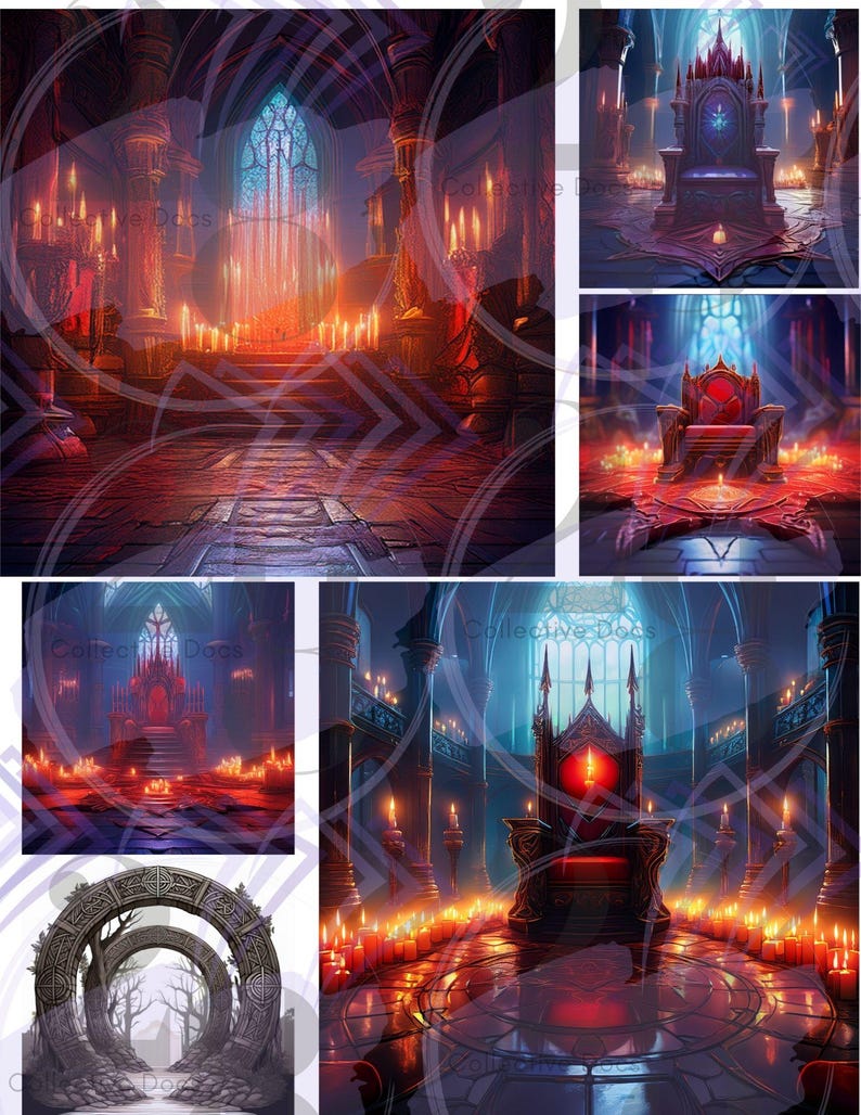 Dark Fantasy Art Bundle – 134 Backgrounds & 102 Clipart Pngs | Gothic ...