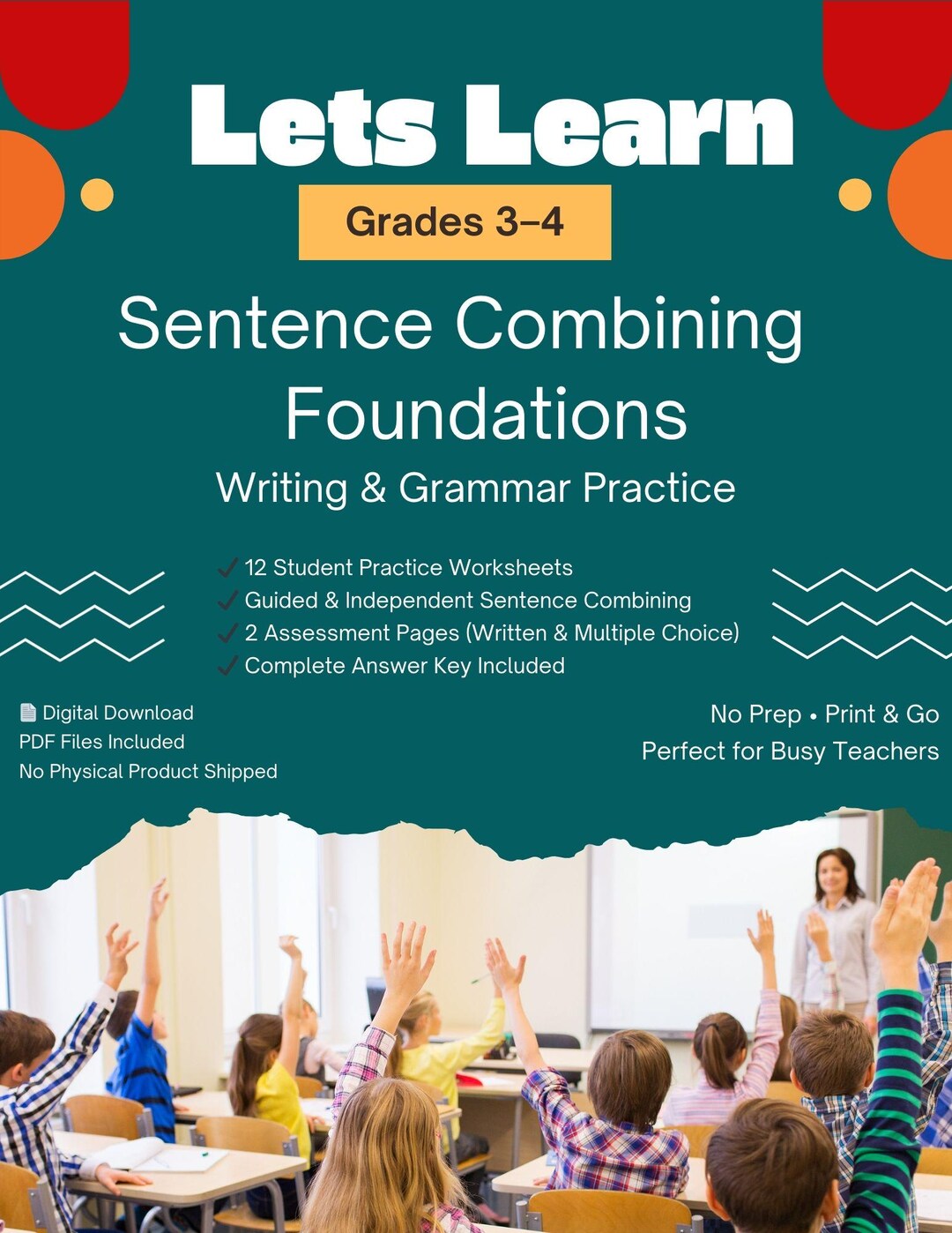 Sentence Combining Worksheets Grades 3–4 | Writing and Grammar Practice ...