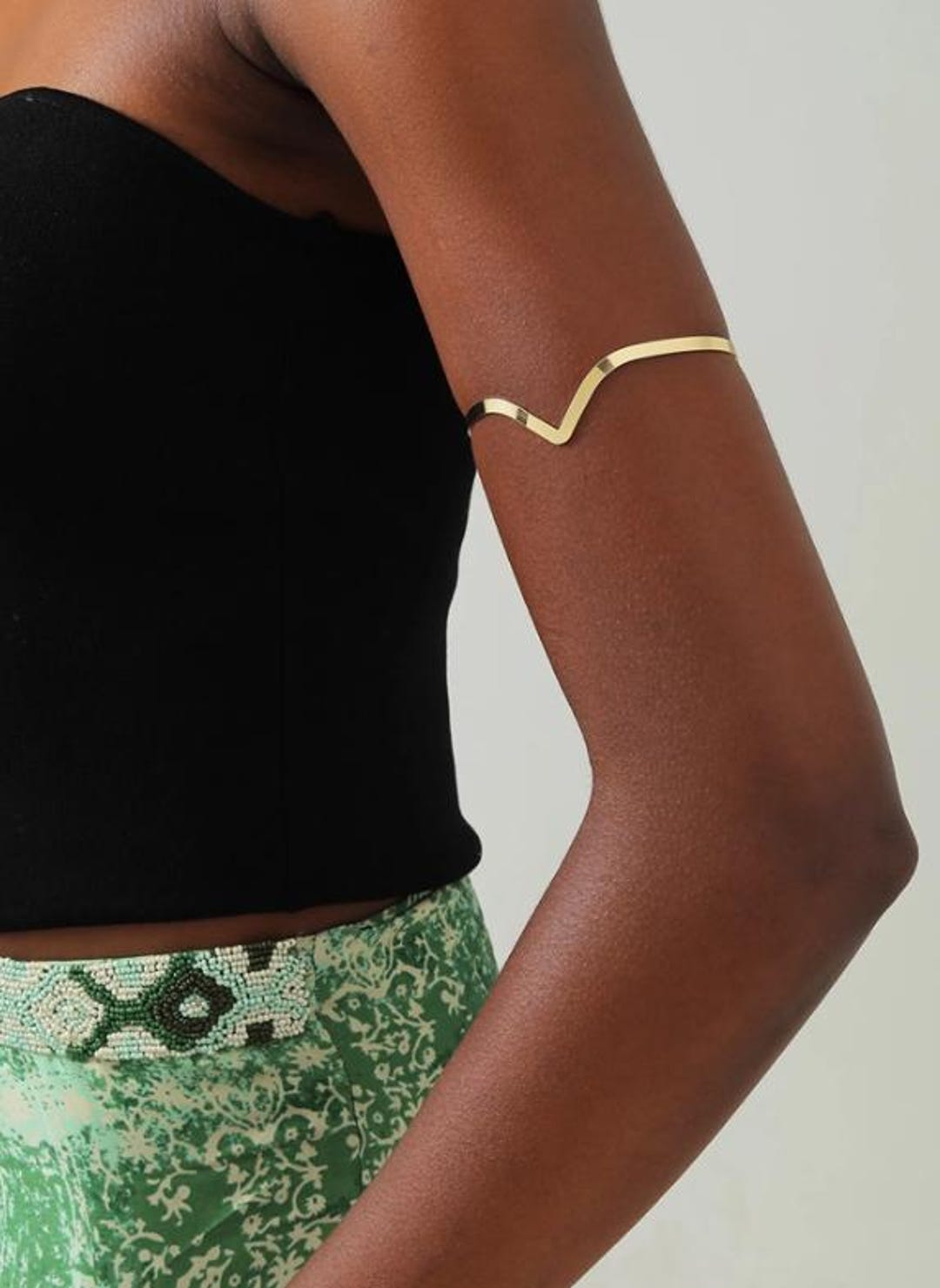 Minimalist Arm Cuff: Gold Upper Arm Band - Etsy
