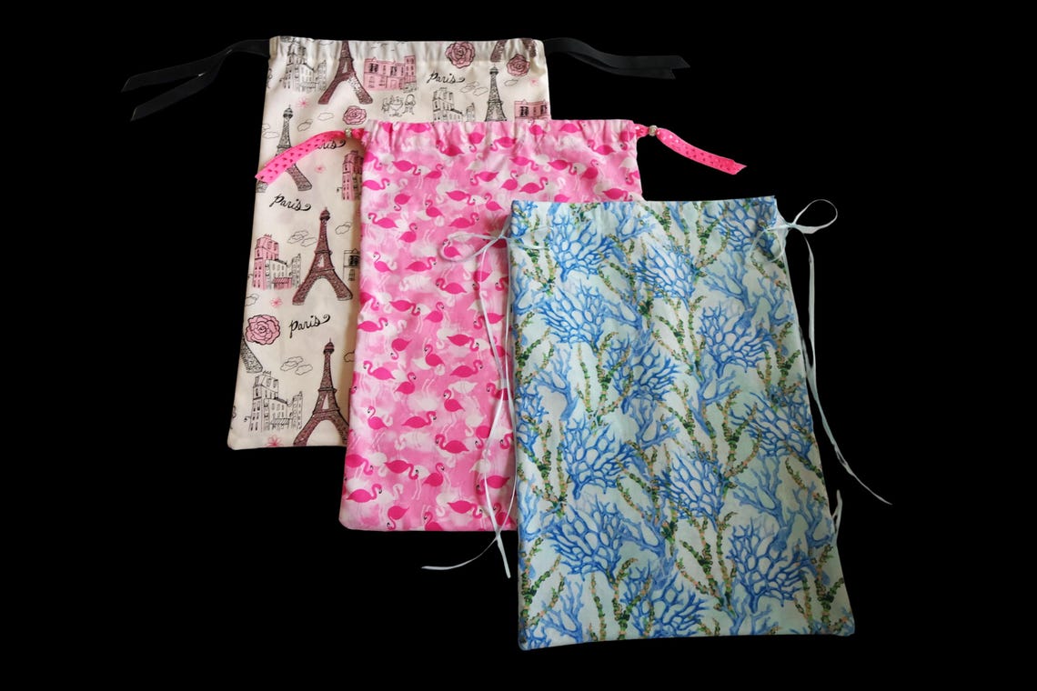Drawstring Shoe Bag Sewing Pattern PDF | Travel Dust Bag Sewing ...