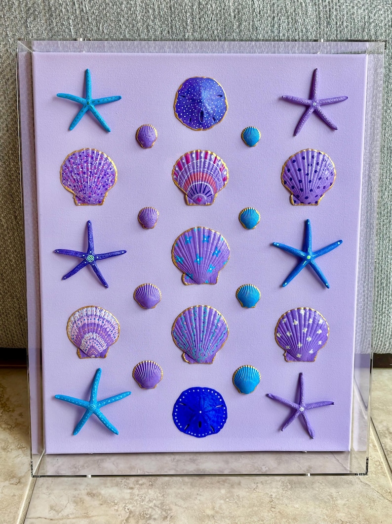 She Shells Art - Hand-painted Seashell Art on Canvas - Periwinkle Way ...