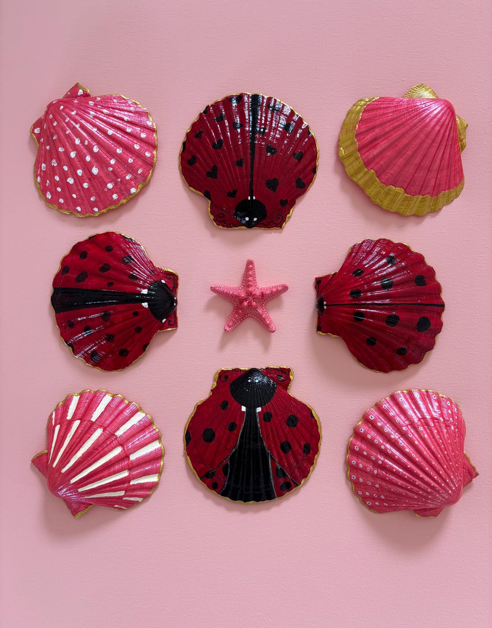 She Shells Art - Hand-painted Seashell Art on Canvas - Shell Ladies - Etsy