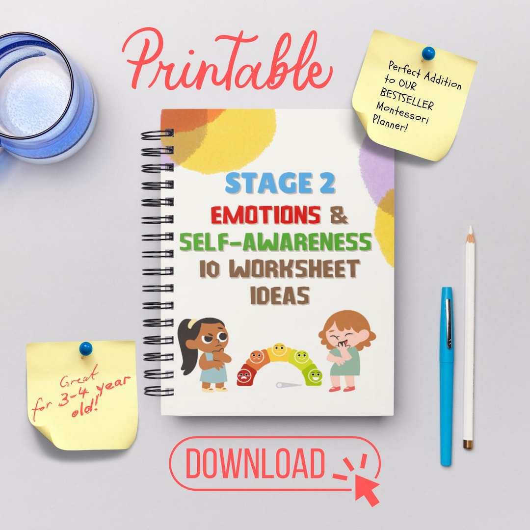 Emotions & Self-awareness Worksheets |stage 2: Montessori-inspired ...