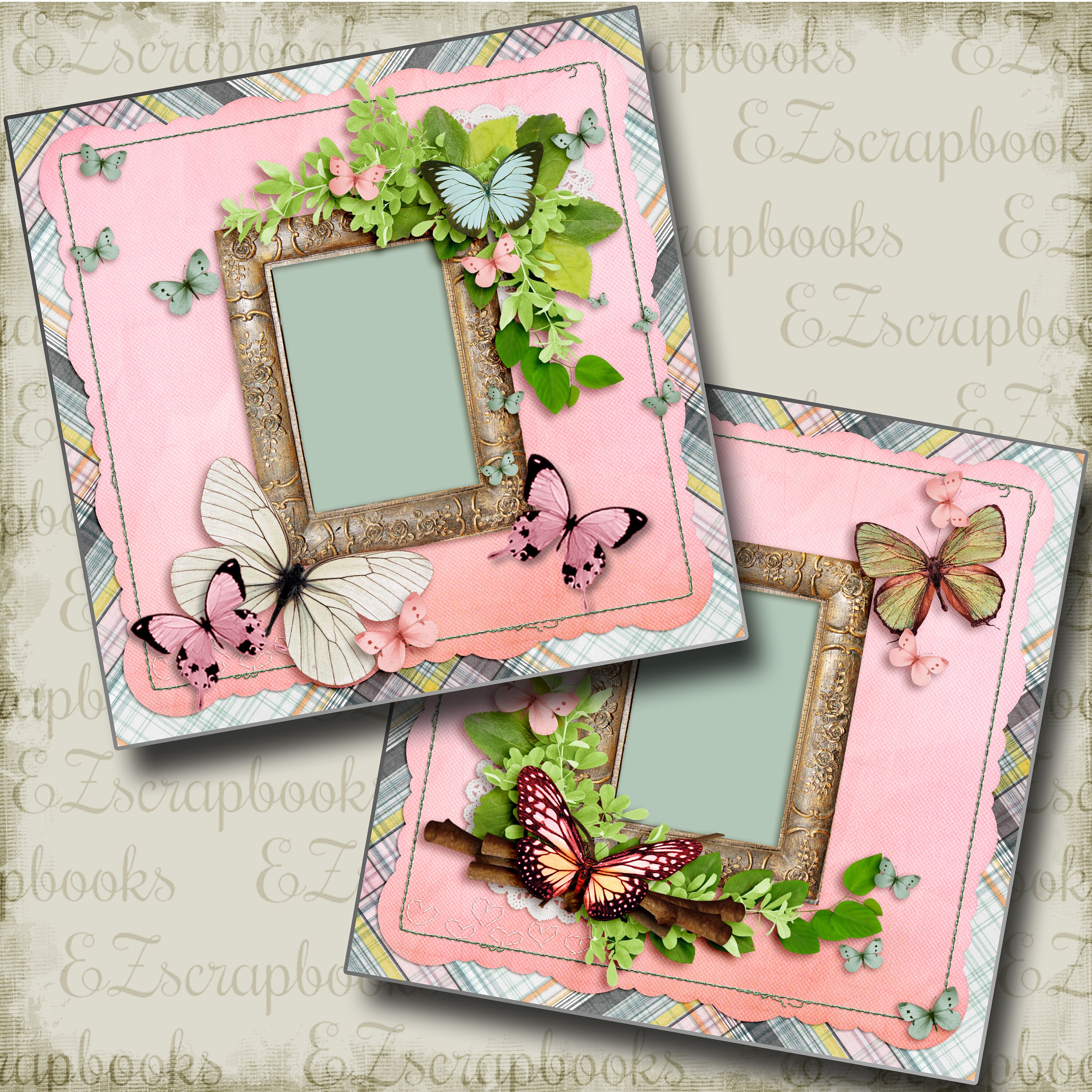 Spring Has Sprung 2 Premade Scrapbook Pages EZ Layout 4126 - Etsy