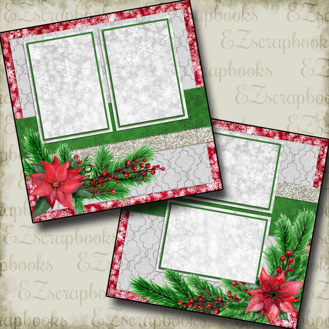 TIS the SEASON 2 Premade Scrapbook Pages EZ Layout 16 - Etsy