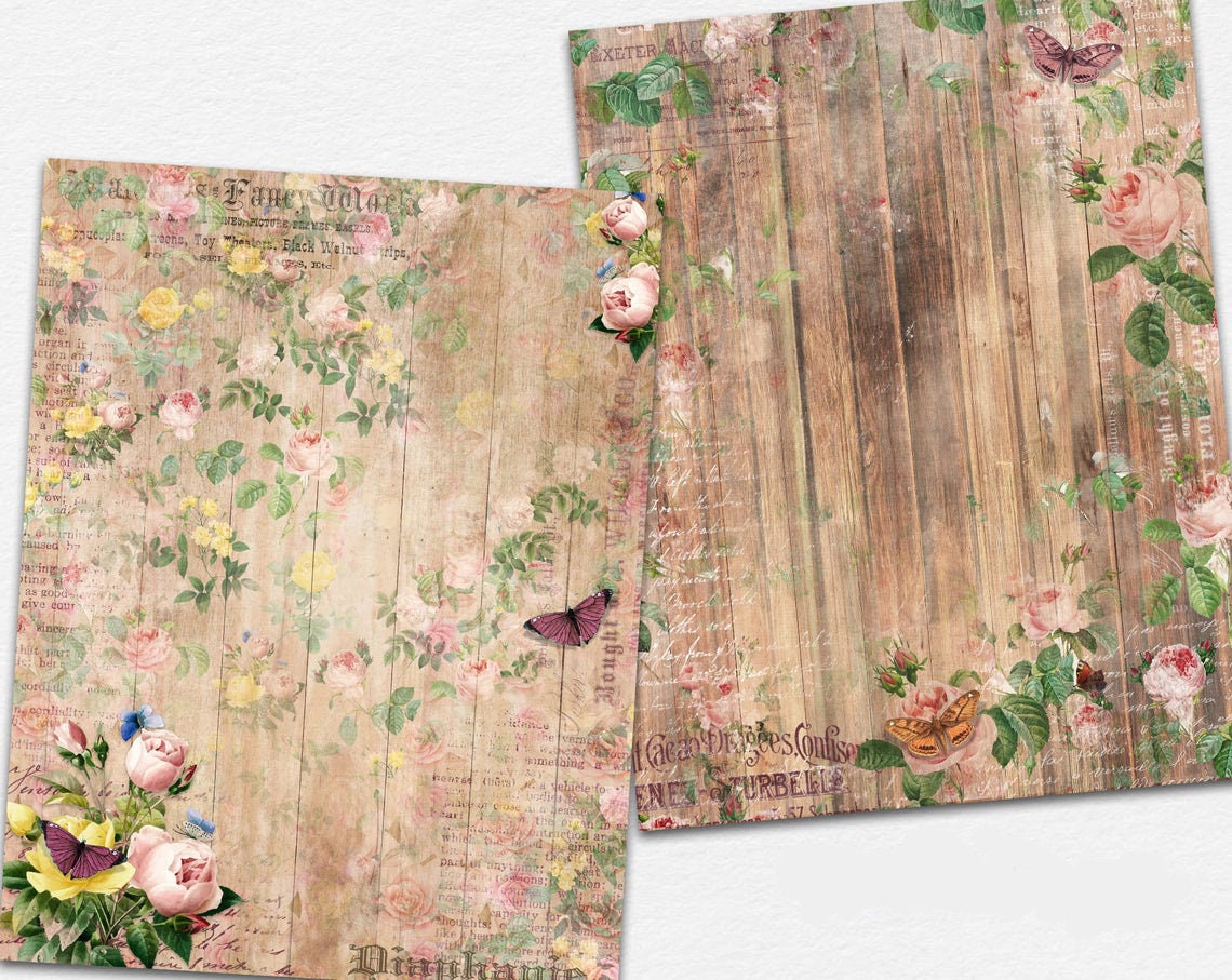 Shabby Wood Paper Pack - 7507 - Etsy