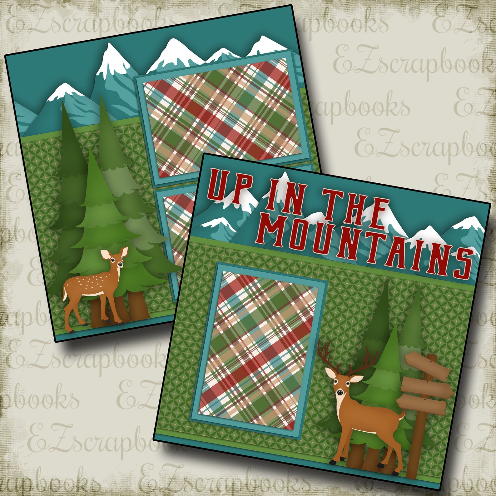 UP in the MOUNTAINS 2 Premade Scrapbook Pages EZ Layout - Etsy