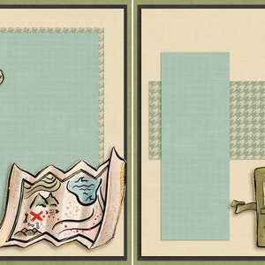 Dino Dig Background Pages Digital Scrapbook Page Bundle INSTANT ...