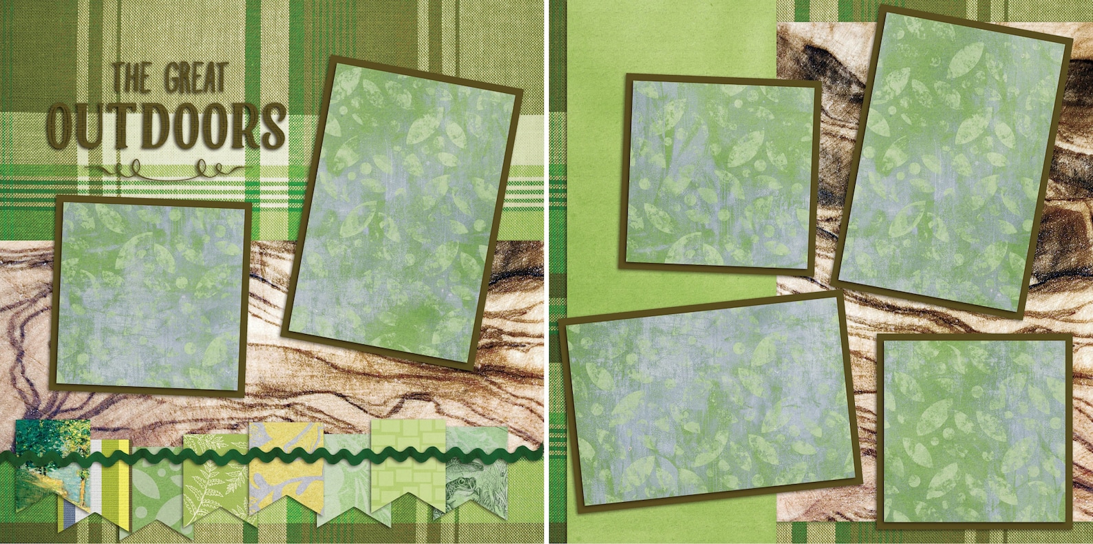 GREAT OUTDOORS 2 Premade Scrapbook Pages EZ Layout 2095 | Etsy