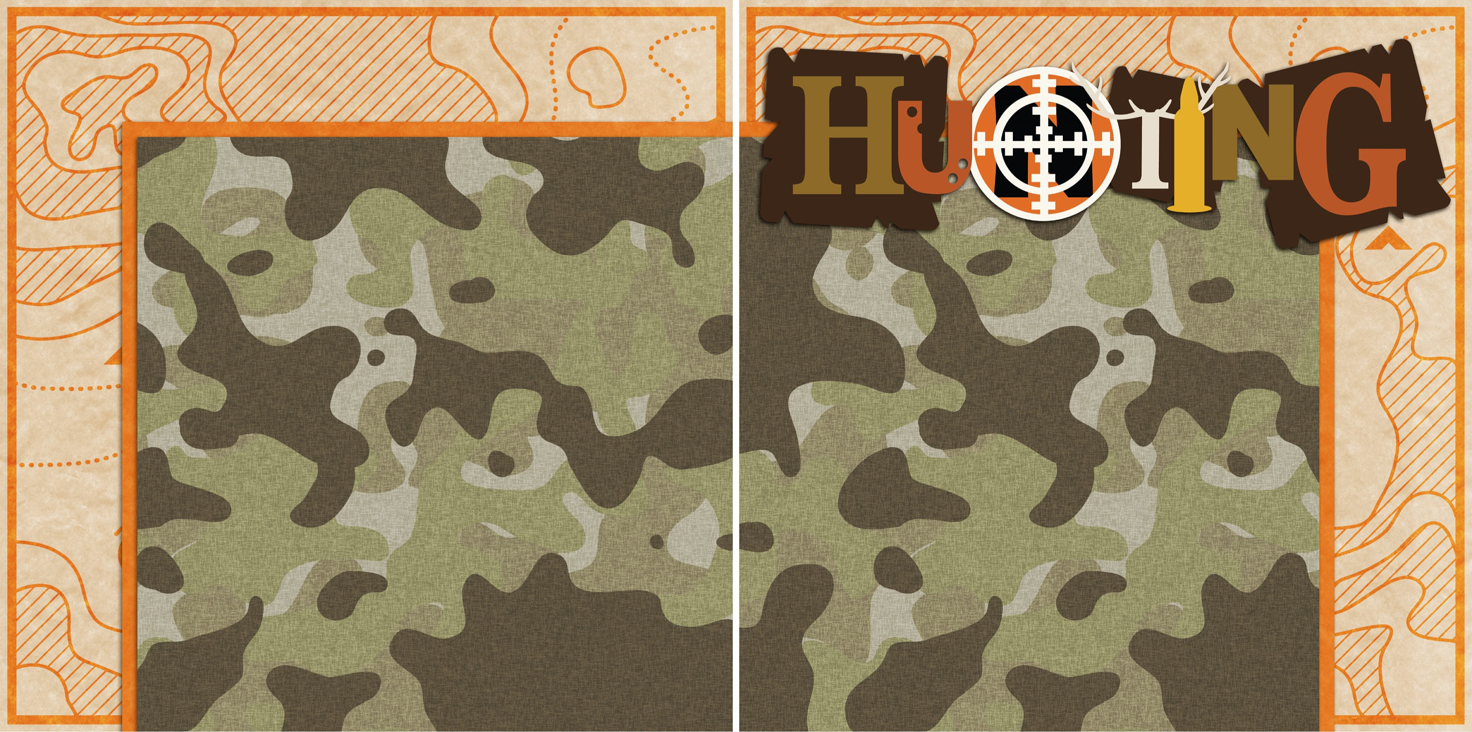 HUNTING NPM 2 Premade Scrapbook Pages EZ Layout 2406 - Etsy