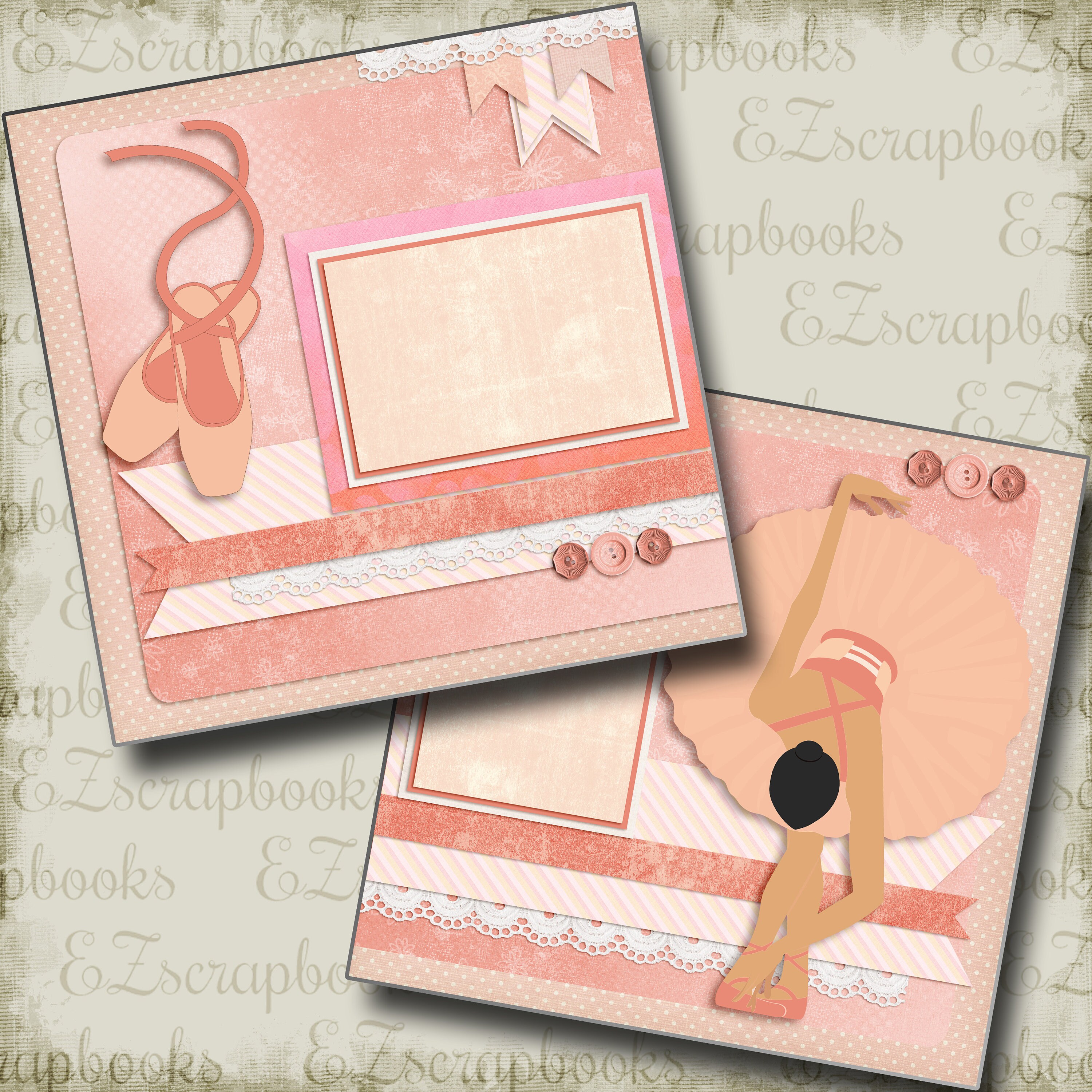 The Ballerina Dance 2 Premade Scrapbook Pages EZ Layout | Etsy