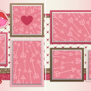 SMOOCHABLE - 2 Premade Scrapbook Pages - EZ Layout 42 - Etsy